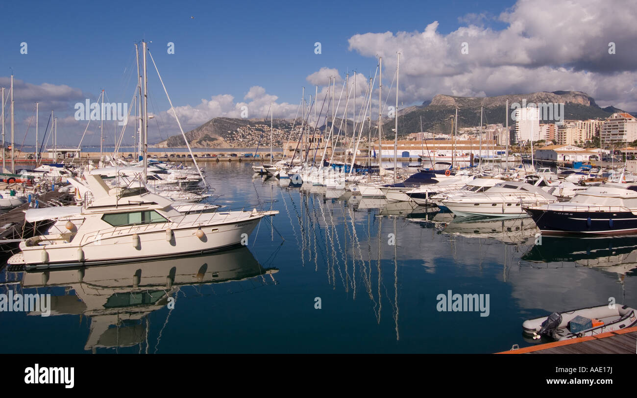 Marina and port Calpe Costa Blanca Spain Stock Photo - Alamy