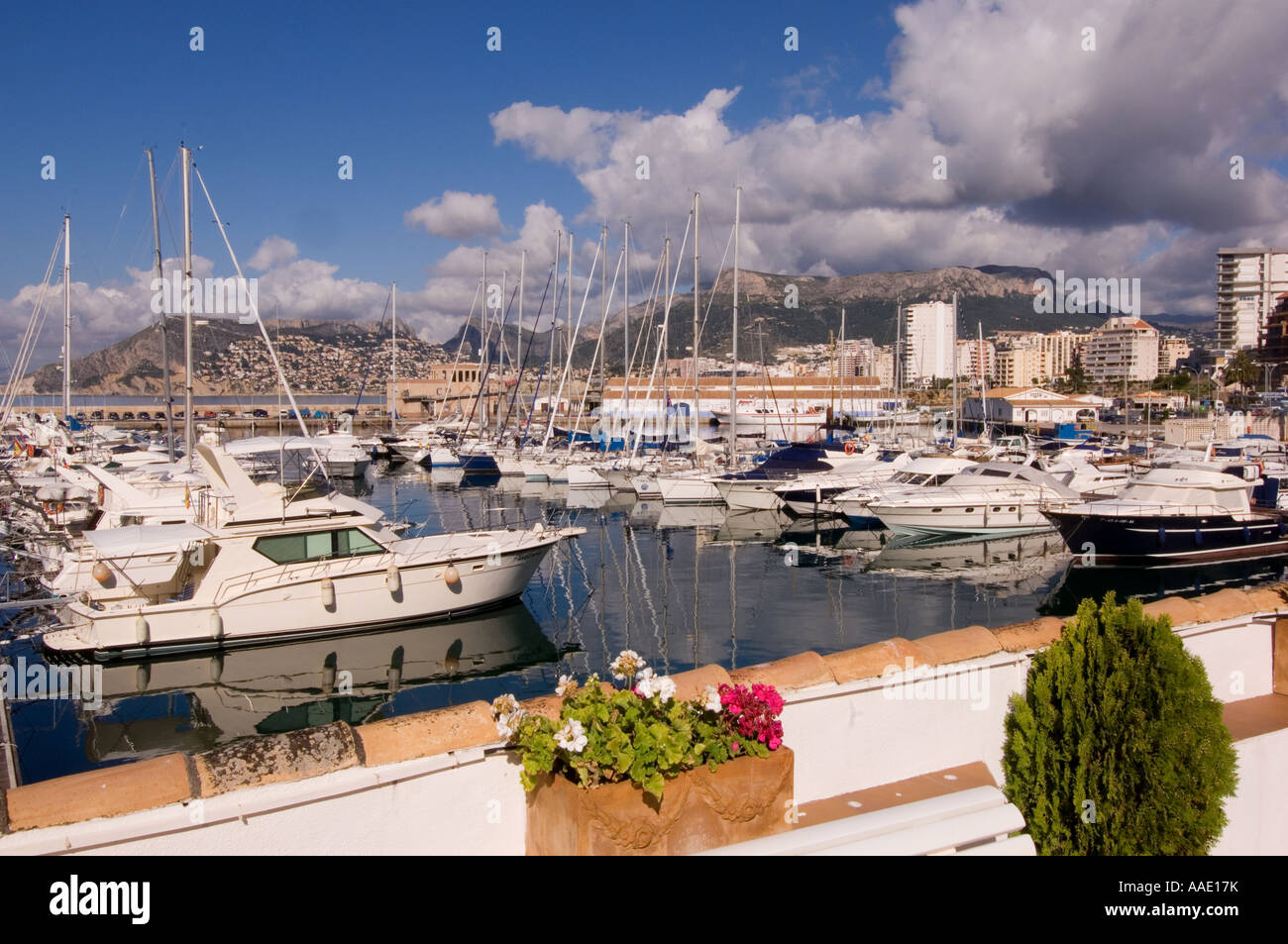 Marina and port Calpe Costa Blanca Spain Stock Photo - Alamy