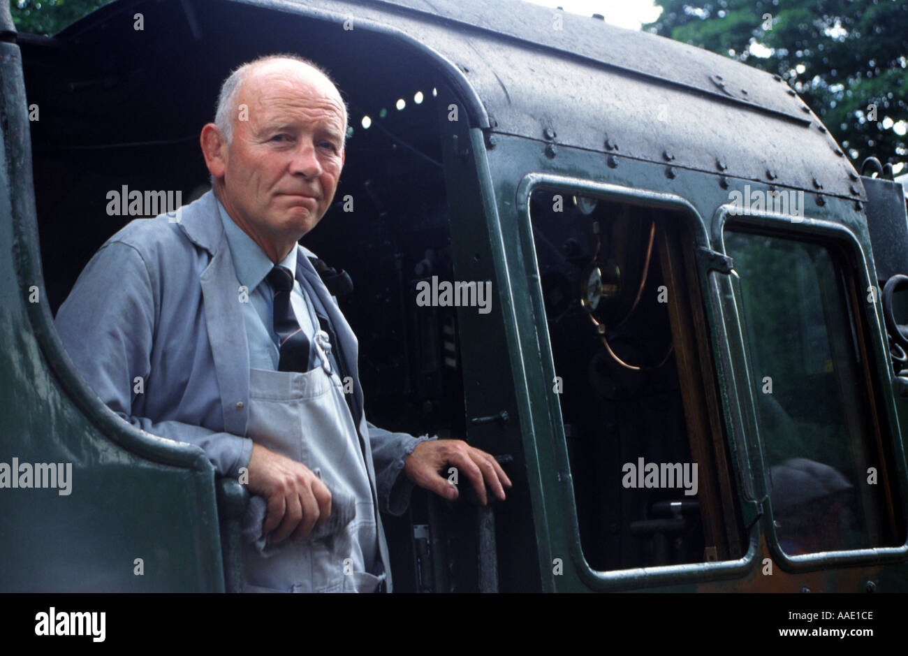steam train driver Stock Photo - Alamy