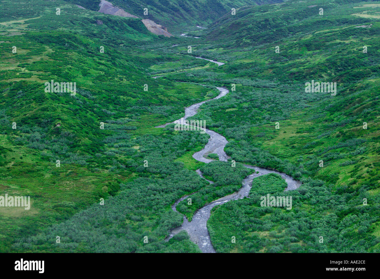 Alaskan River and Tundra Stock Photo - Alamy