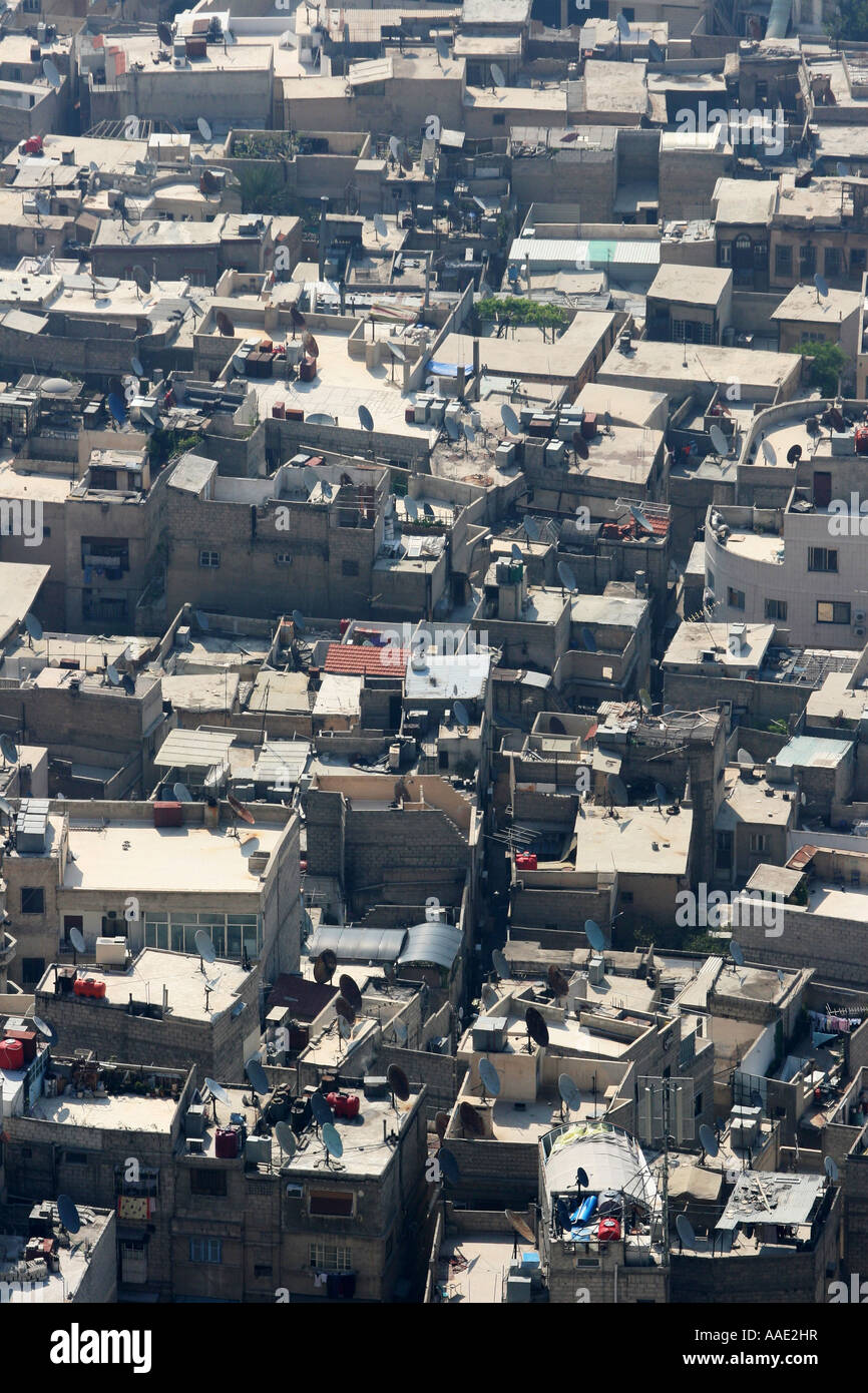 View of Damascus city from the hill overlooking the city, Syria Stock ...