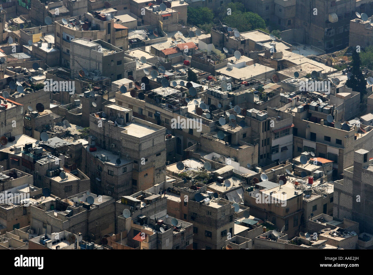 View of Damascus city from the hill overlooking the city, Syria Stock ...