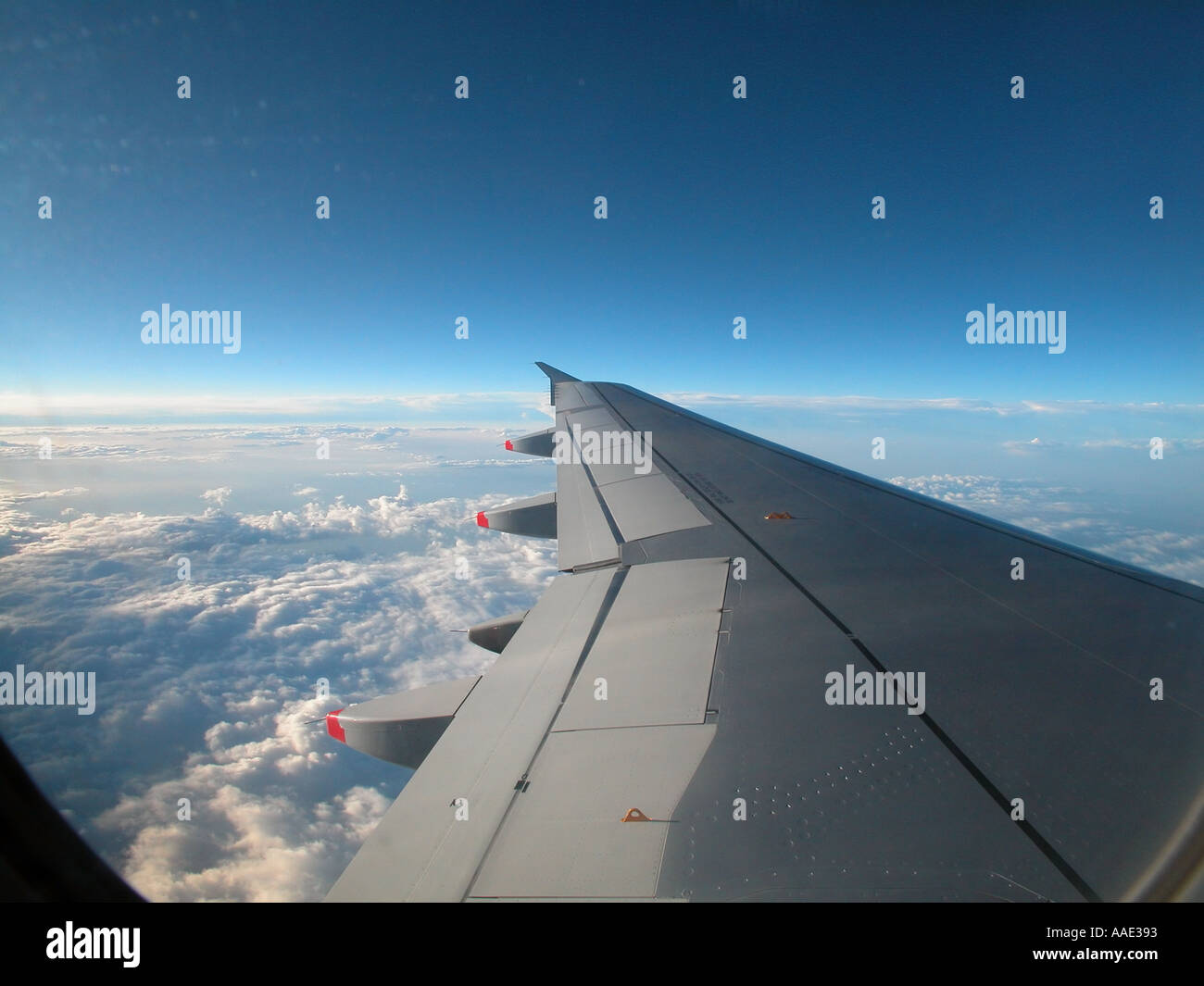 View from the window of a jet aircraft Stock Photo - Alamy