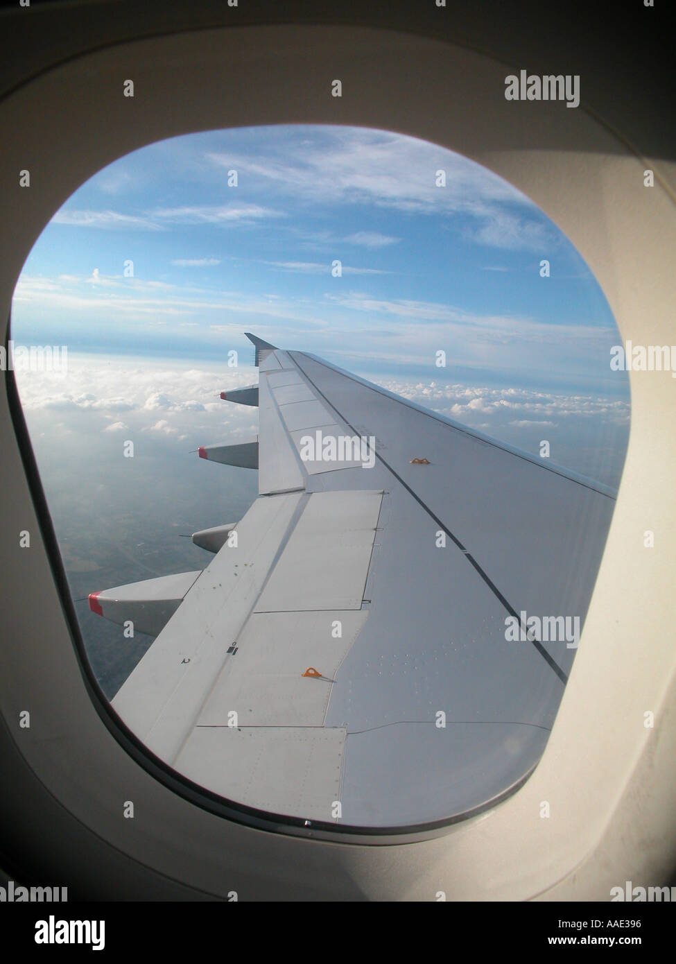 View from the window of a jet aircraft Stock Photo - Alamy