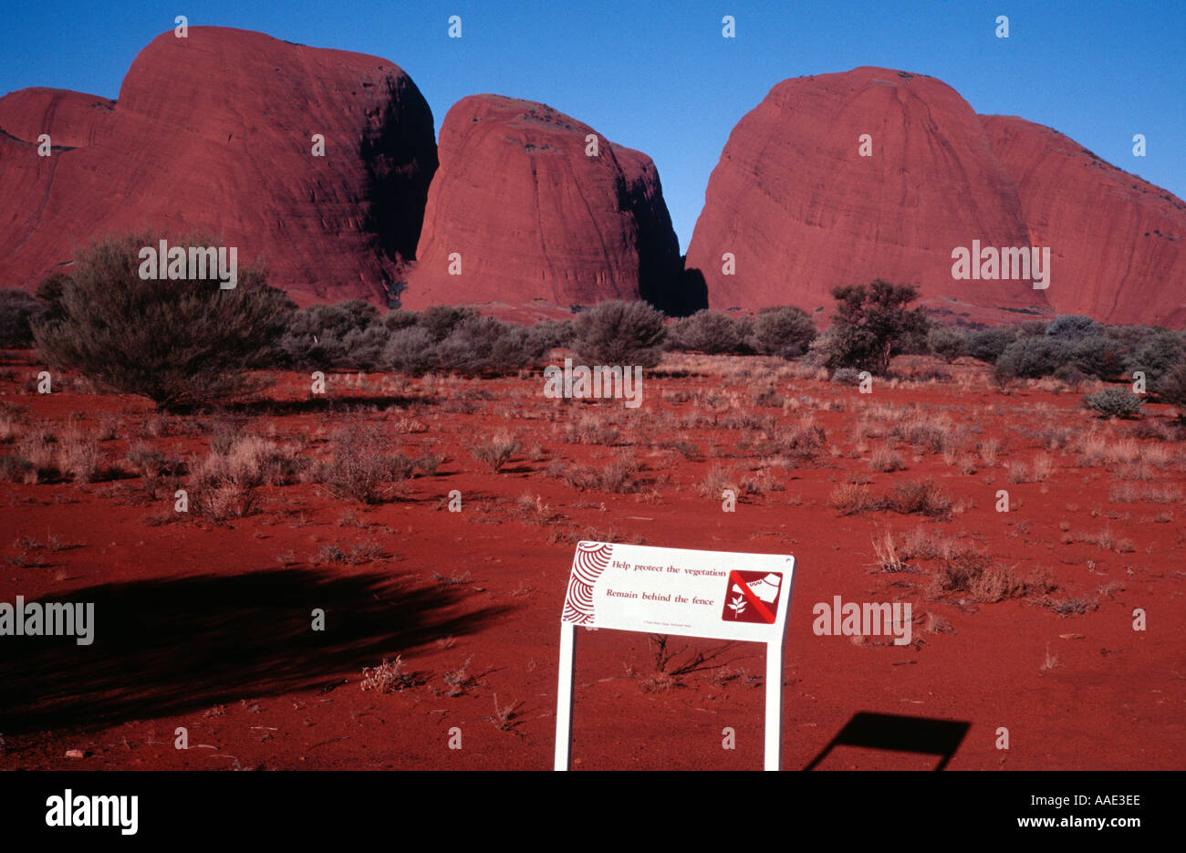 The Olgas in Uluru Kata Tjuja National Park in central Australia sign ...