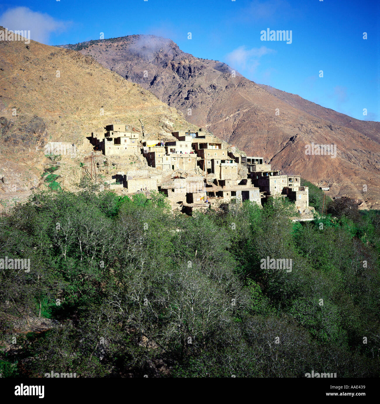 Imlil Berber village Atlas mountains Morocco north Africa Stock Photo ...