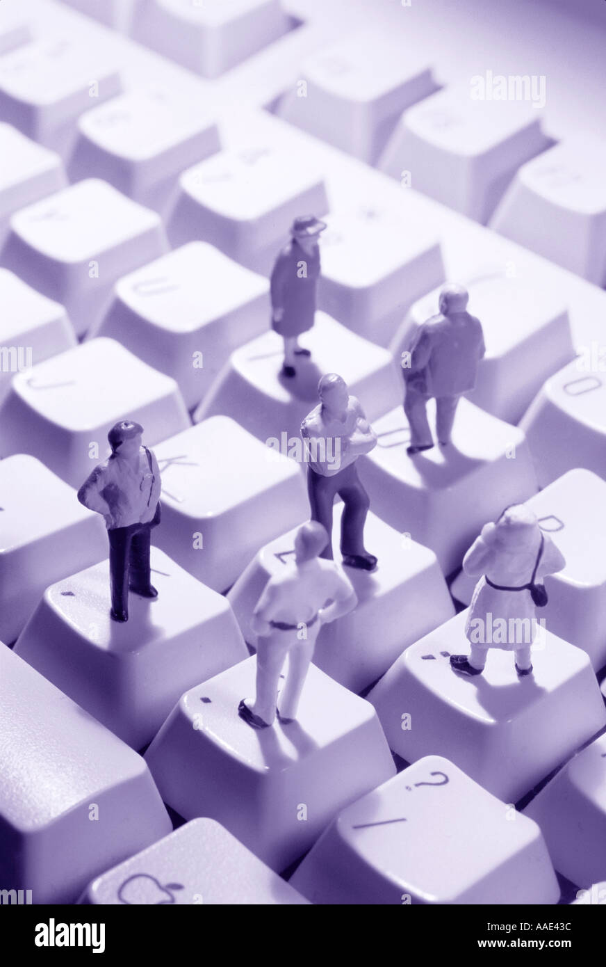 Figures on Computer Keyboard Stock Photo - Alamy