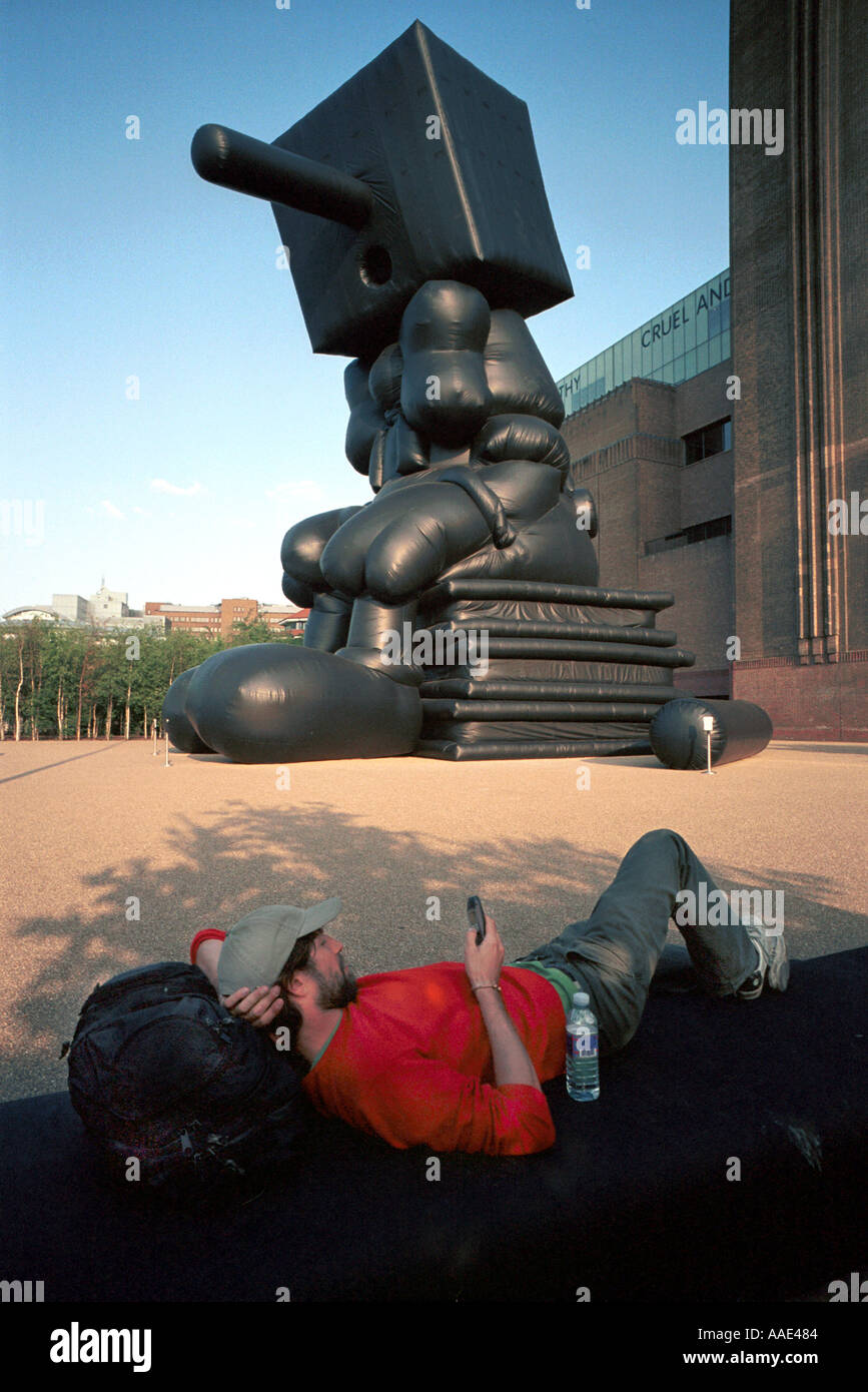 Art installation outside the Tate Modern London Stock Photo - Alamy