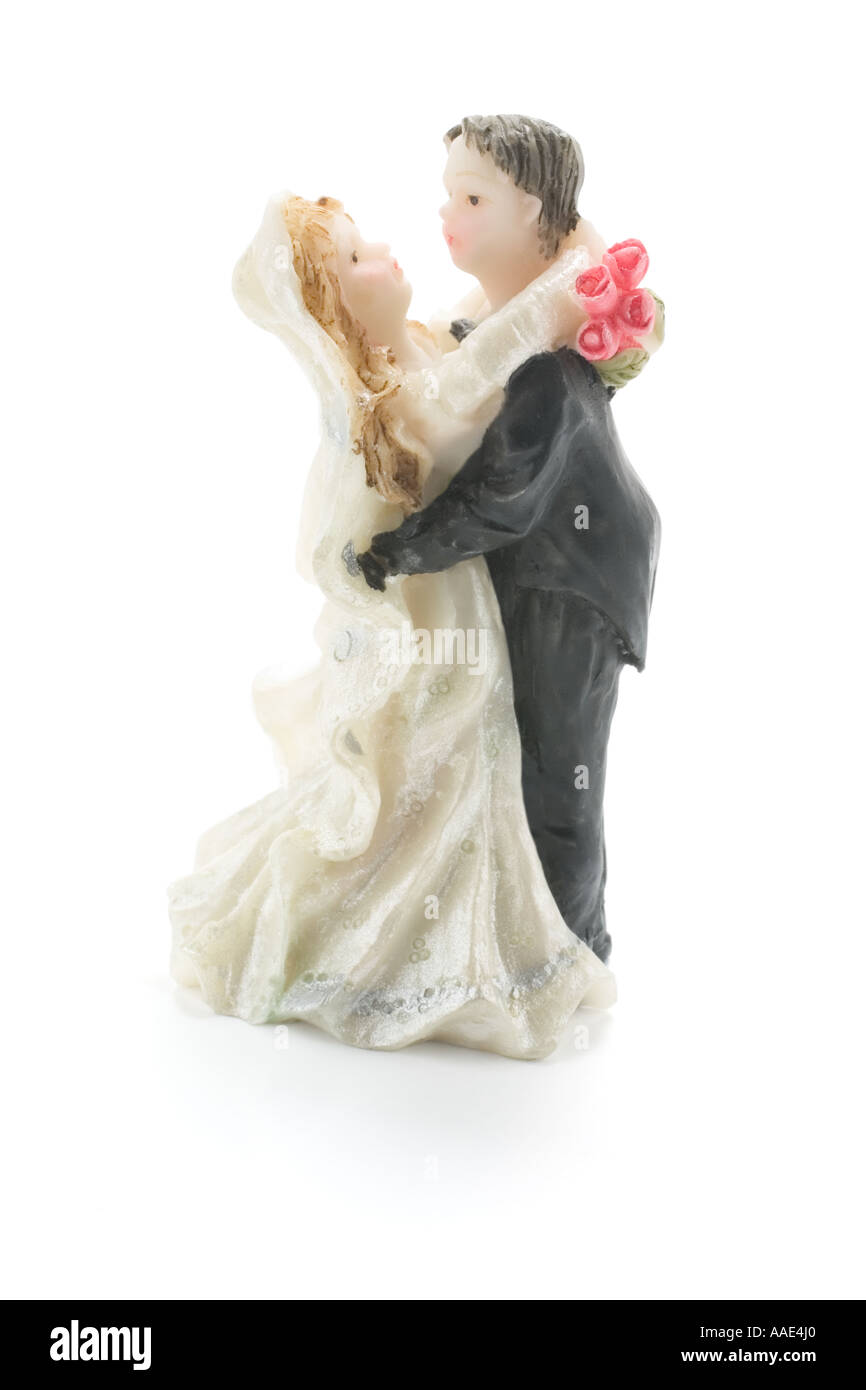 Wedding Couple Figurine Stock Photo - Alamy