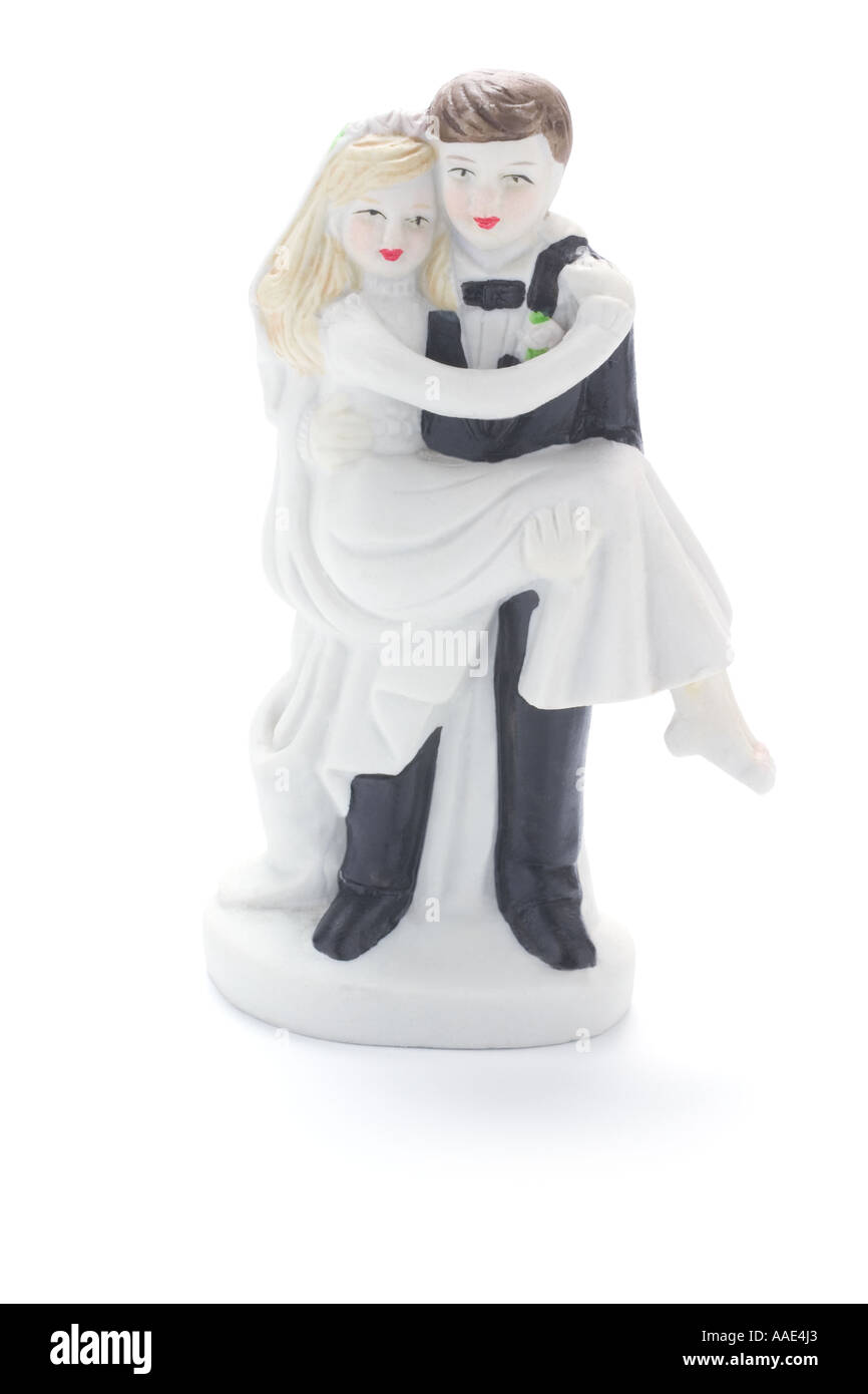 Wedding Couple Figurine Stock Photo - Alamy