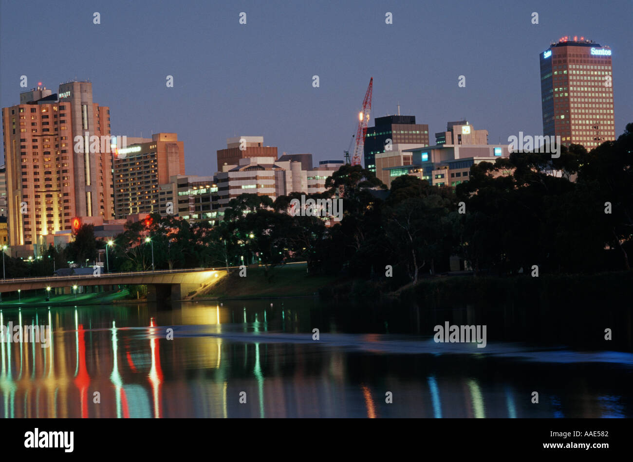 The city of Adelaide in Australia at Sunset Stock Photo - Alamy