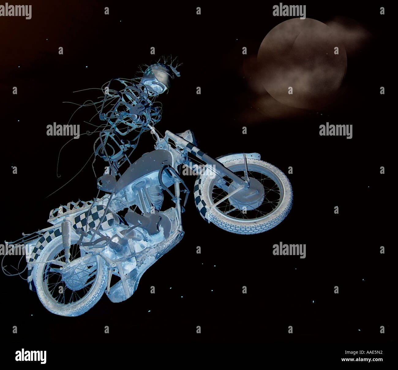 Skeleton riding motorcycle hi-res stock photography and images - Alamy