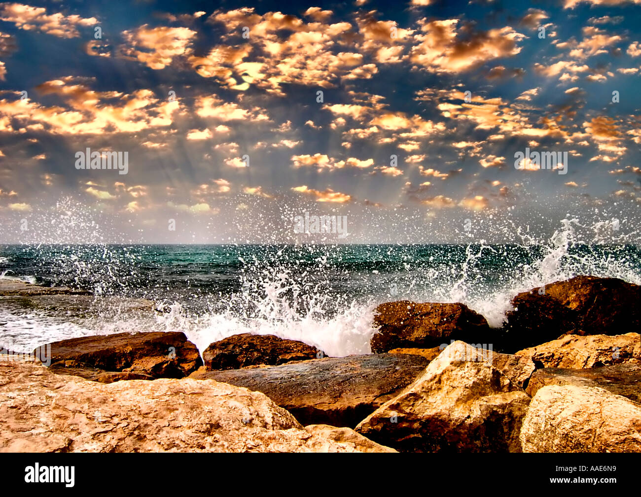 Water turn into sky Stock Photo - Alamy