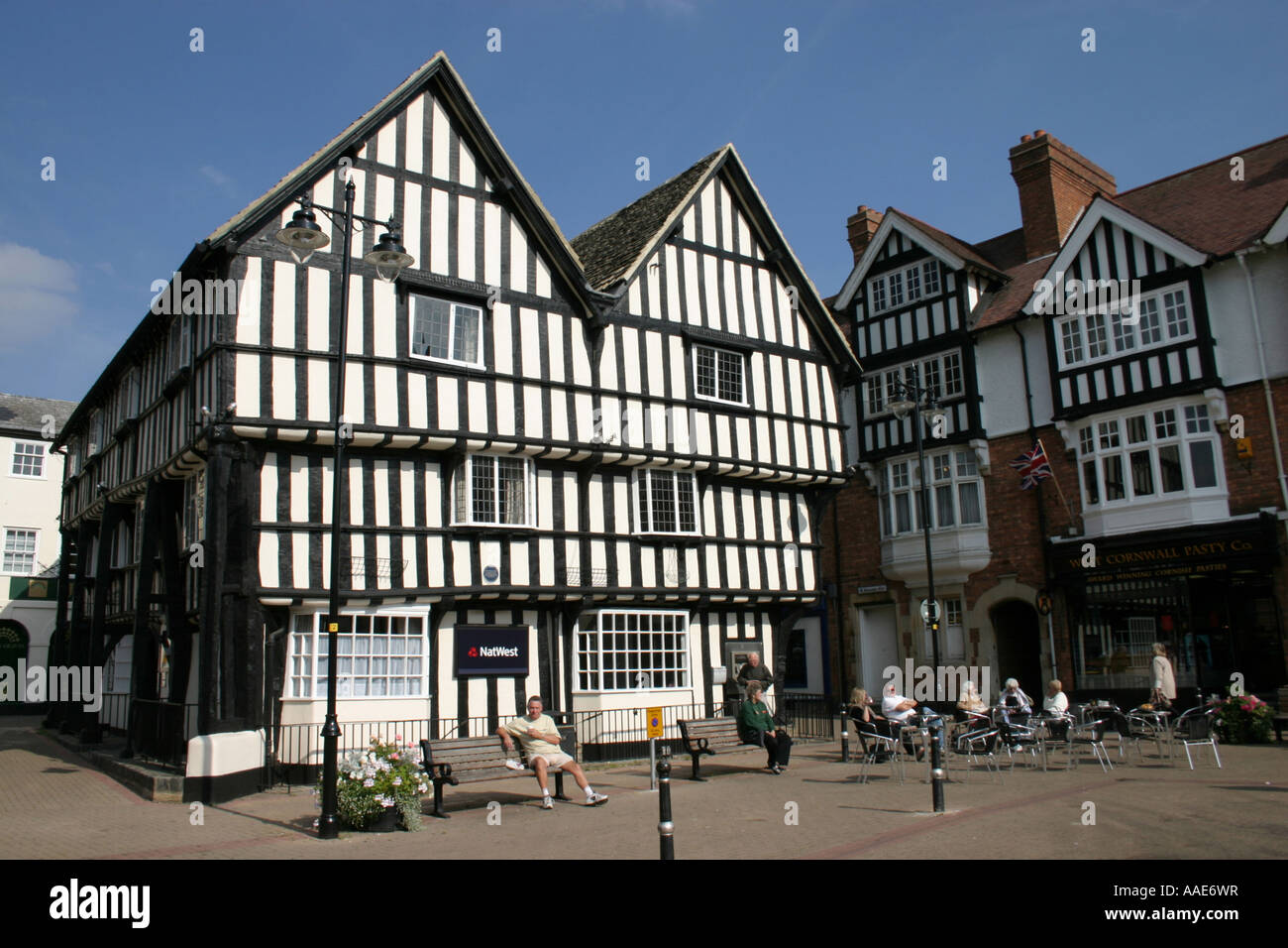 evesham town centre square timber framed buildings worcestershire ...
