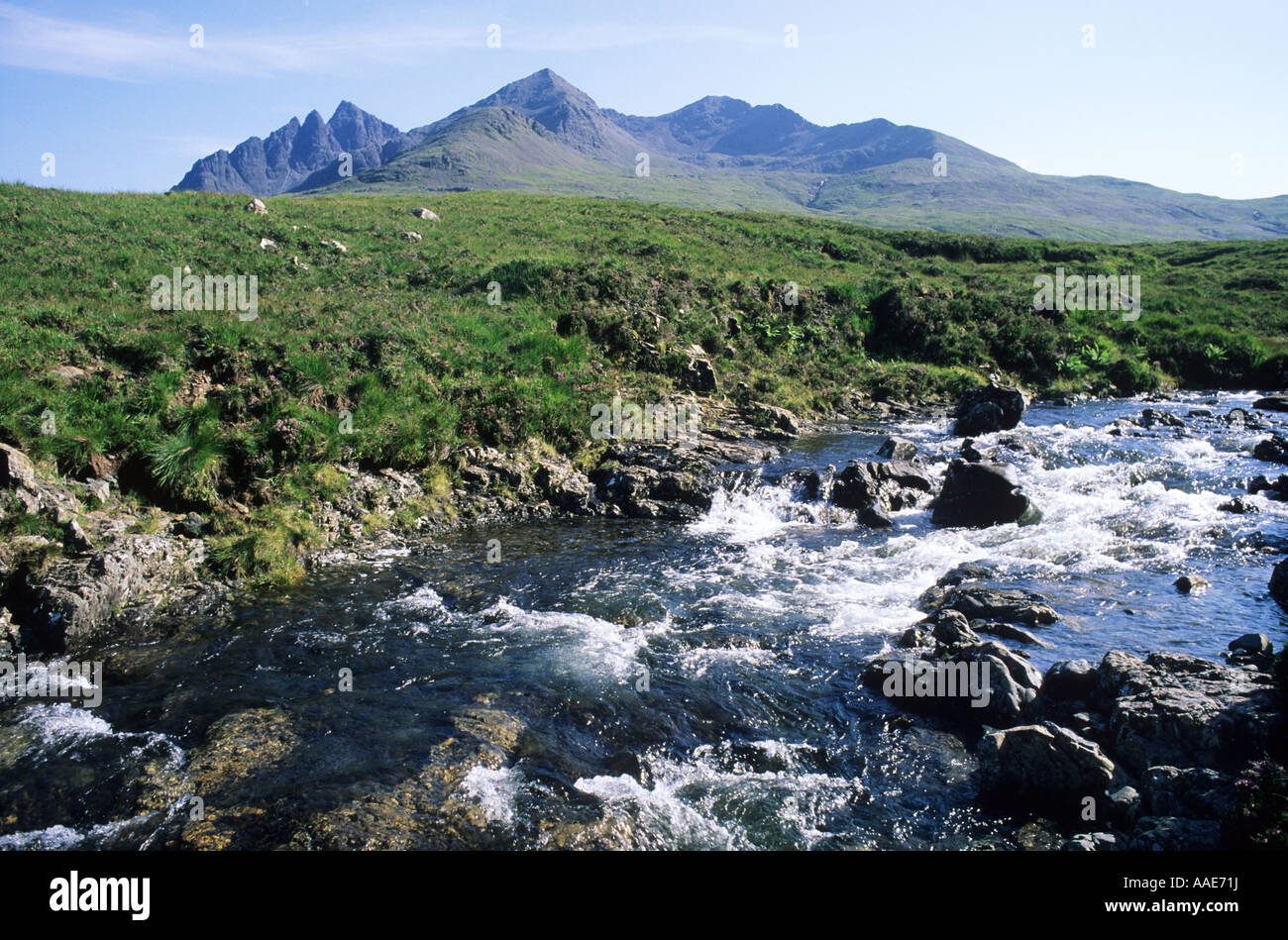 Black Cuillin Hills Isle of Skye Scotland Cuillins mountain mountains ...