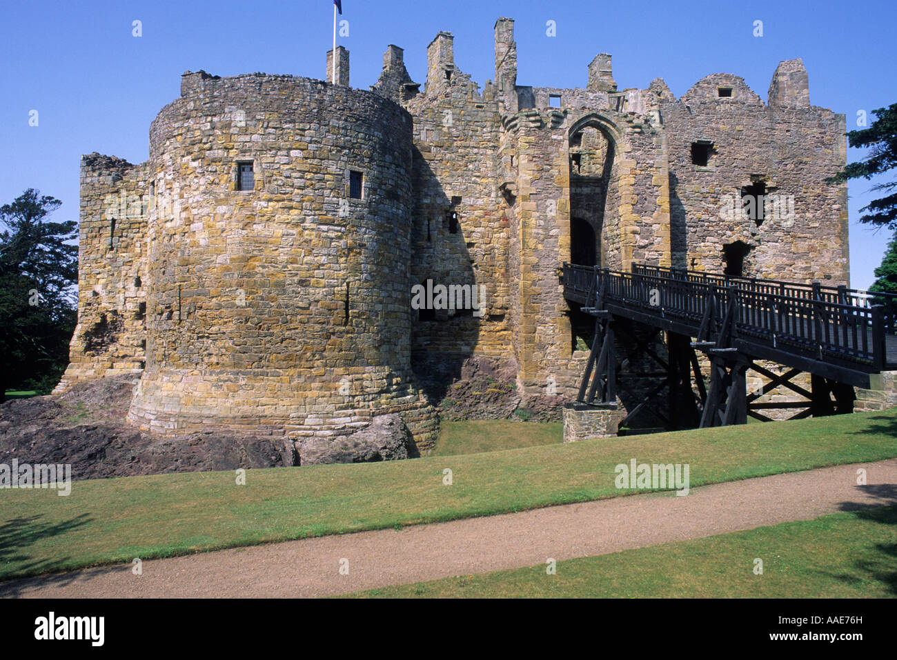 Dirleton Castle, 13th century Medieval Castle, Lothian, Scotland, UK ...