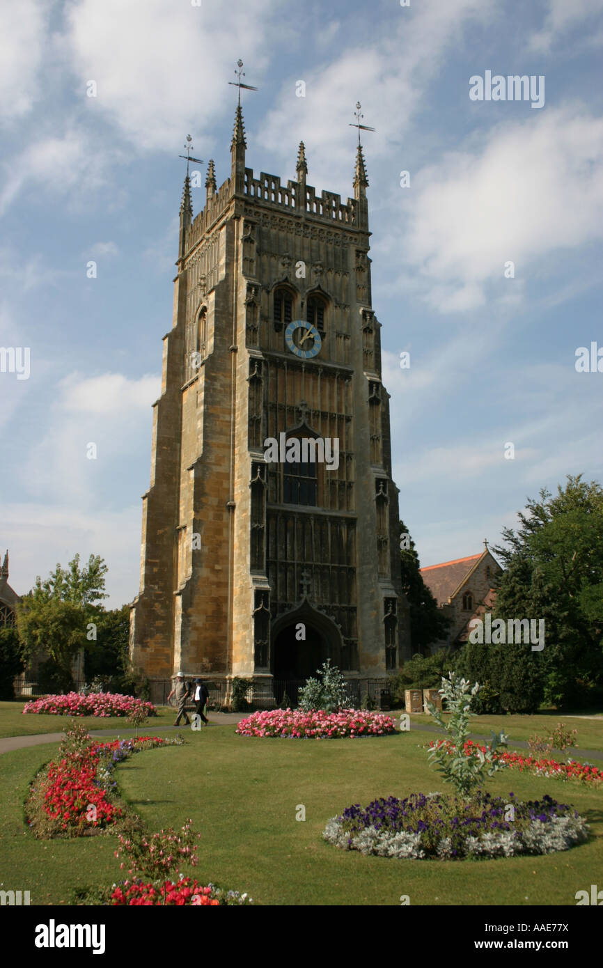 evesham abbey from gardens worchestershire england uk gb Stock Photo ...