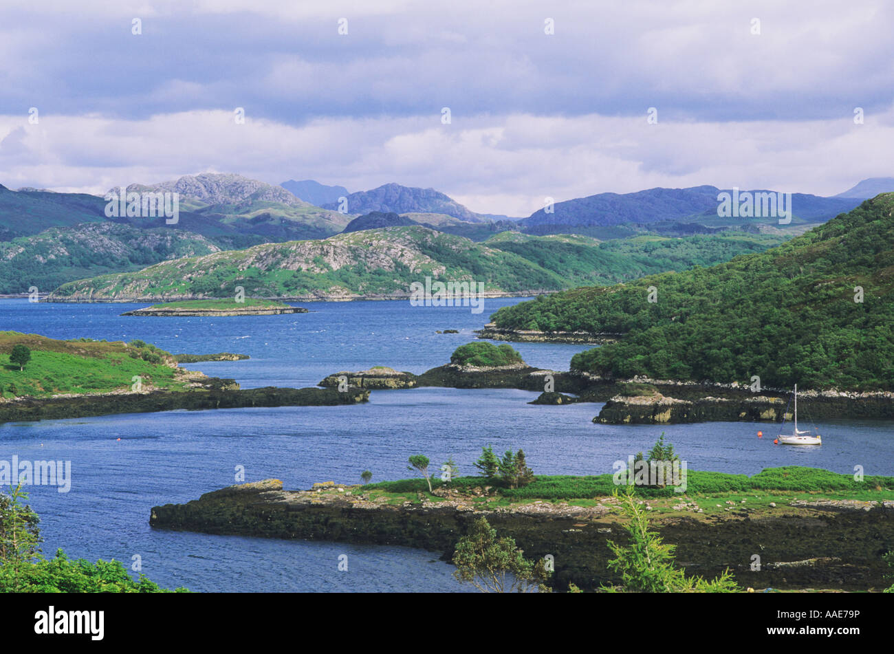 Loch Gairloch from Badachro, Wester Ross, Highland Region, west ...
