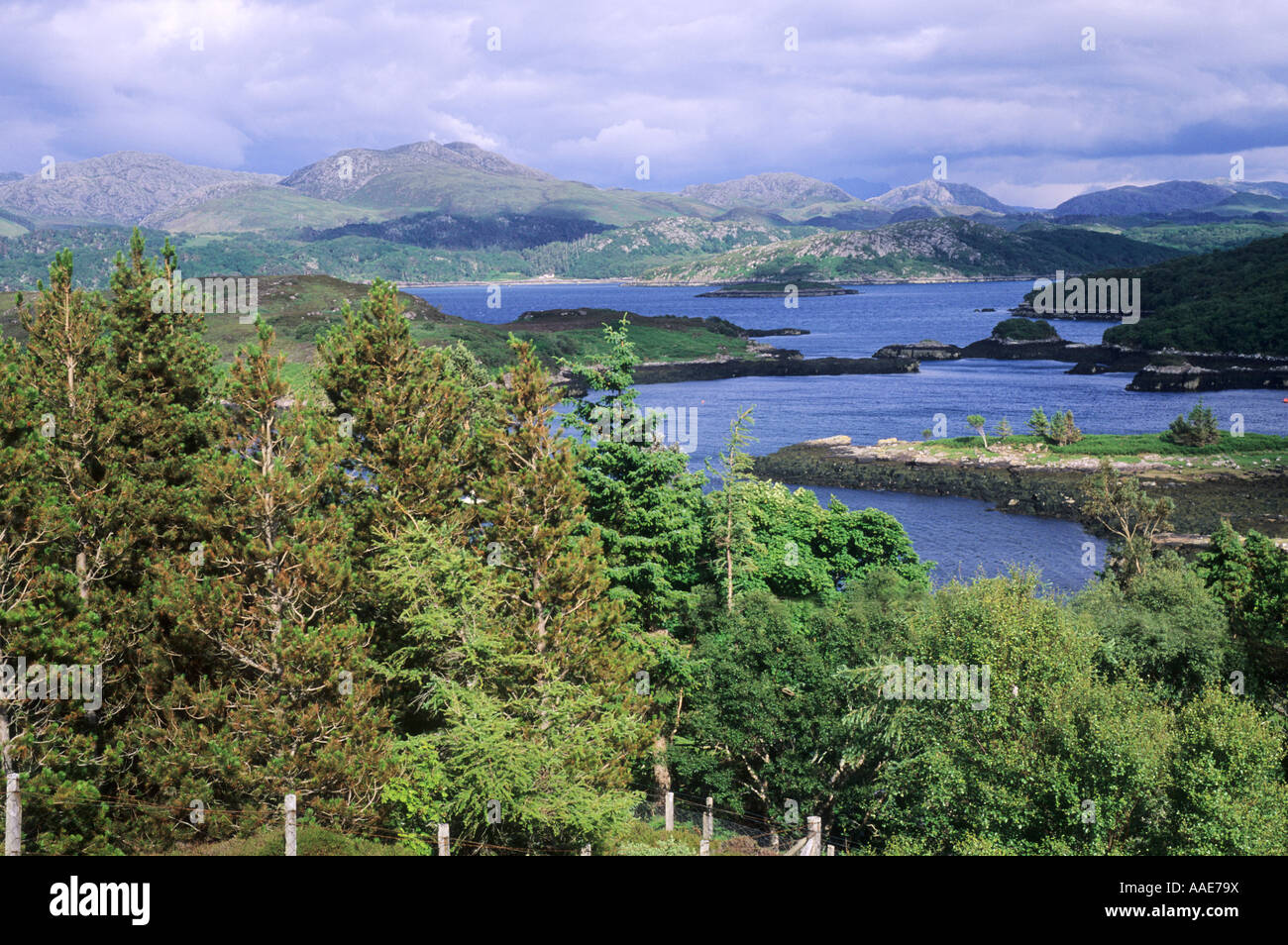 Loch Gairloch from Badachro, Wester Ross, Highland Region, west ...