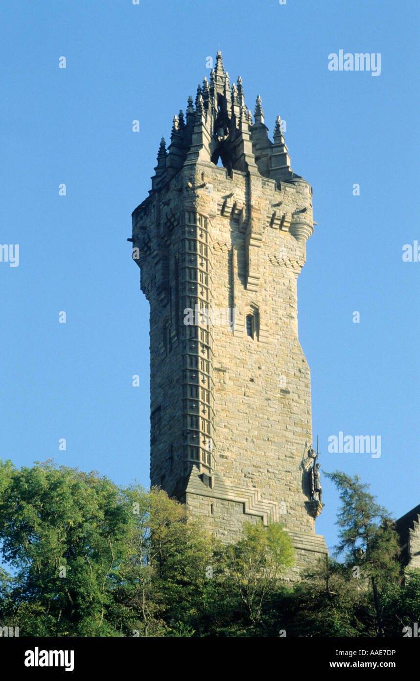 Stirling, William Wallace Monument, 19th century commemoration tower ...