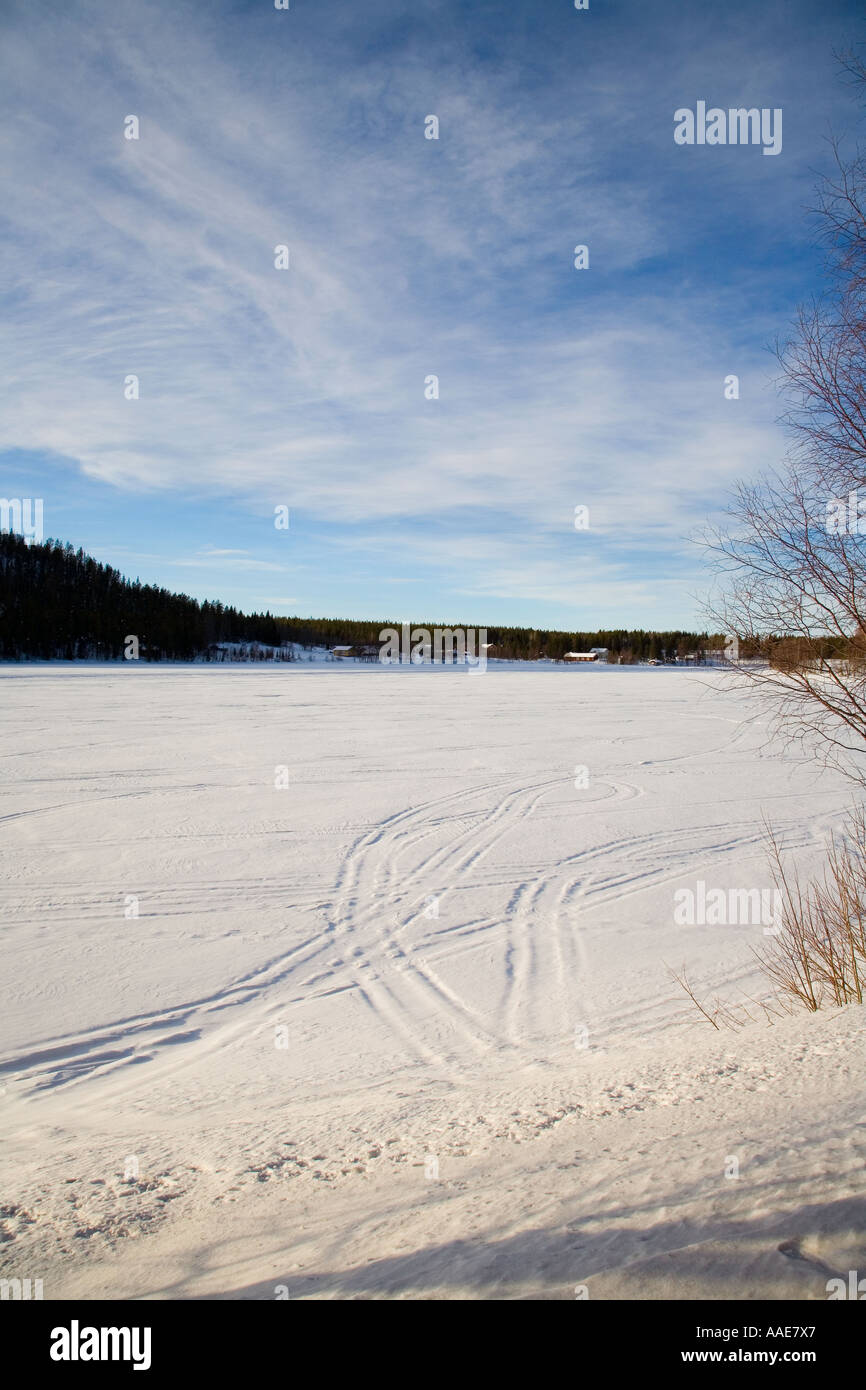 Frozen Lake in Finland Stock Photo - Alamy