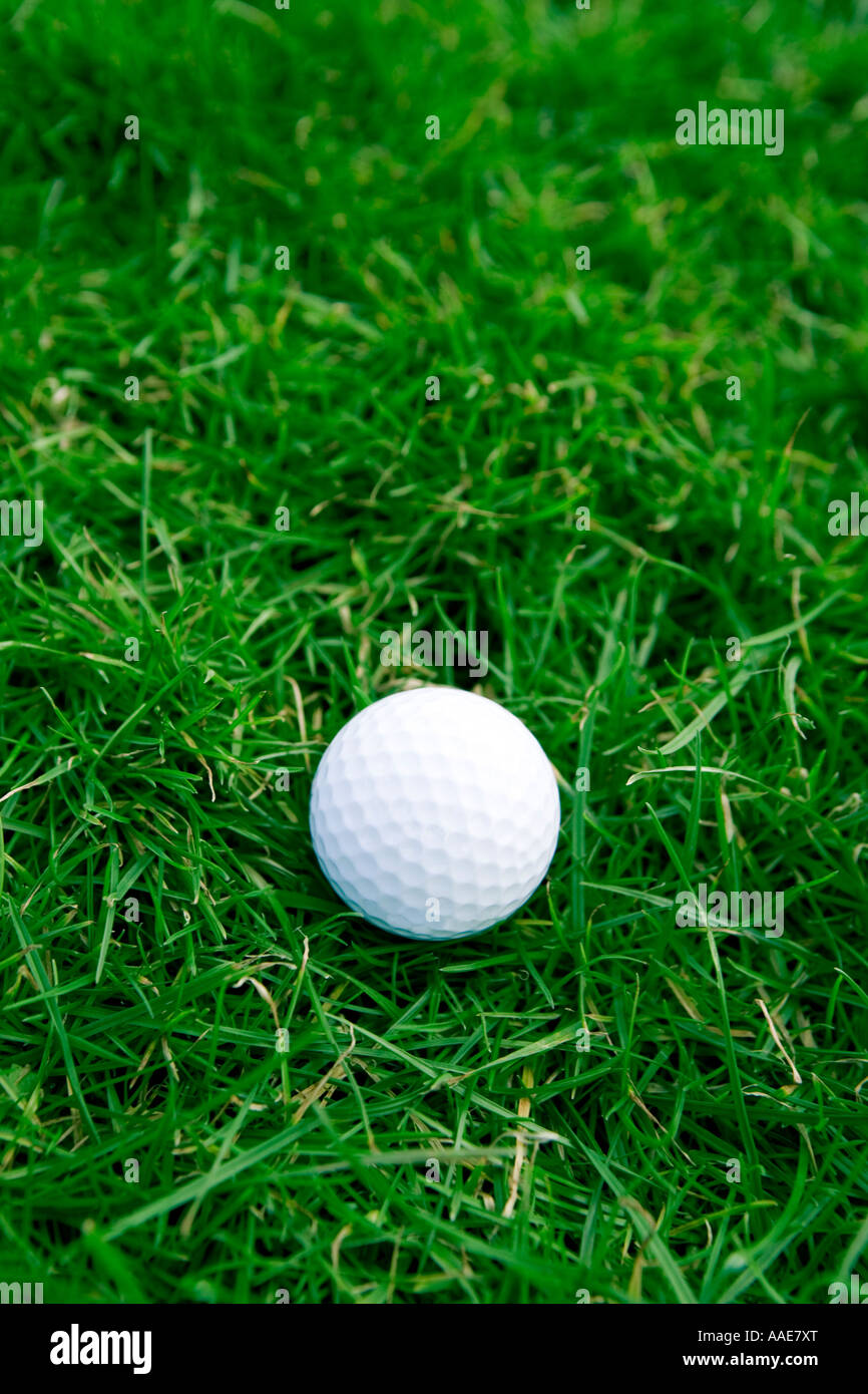 Golf ball shot on the green Stock Photo - Alamy