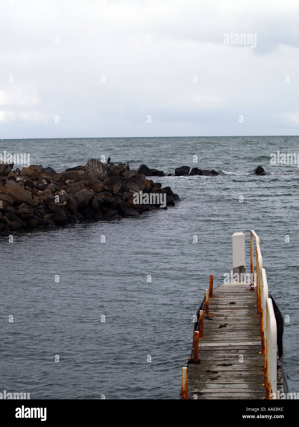 Old Angling Jetty Stock Photo - Alamy