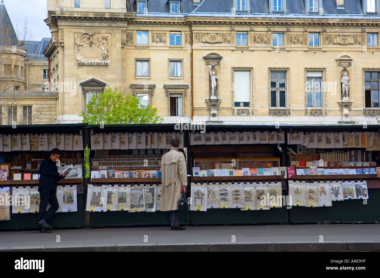 Print stall on the banks of the river Seine Paris France Stock Photo ...