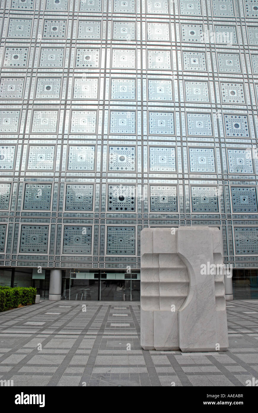 IMA Institut du Monde Arabe Paris France By Jean Nouvel architect Stock ...