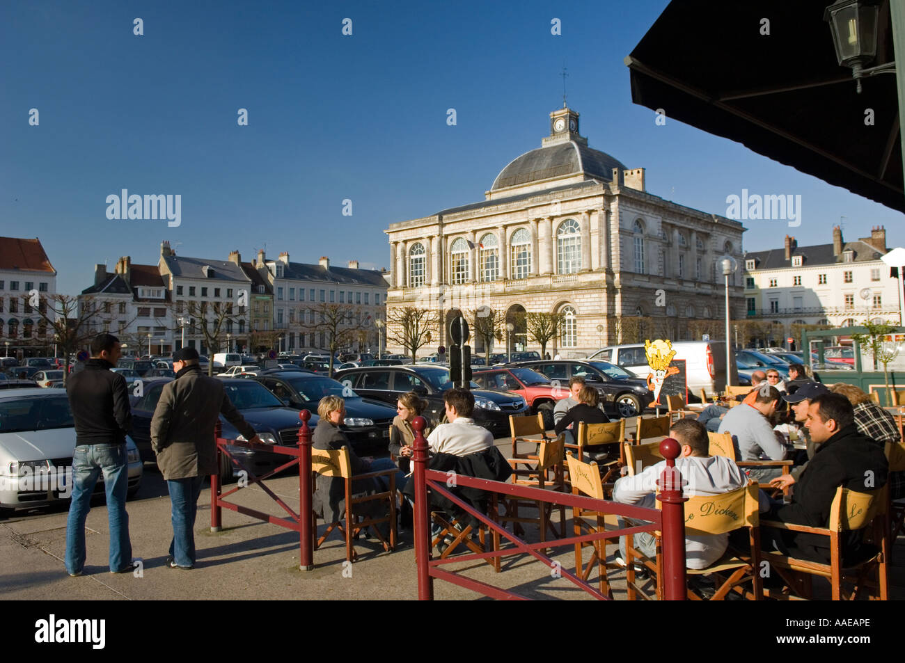 The main square and Hôtel de Ville in St Omer France Stock Photo - Alamy