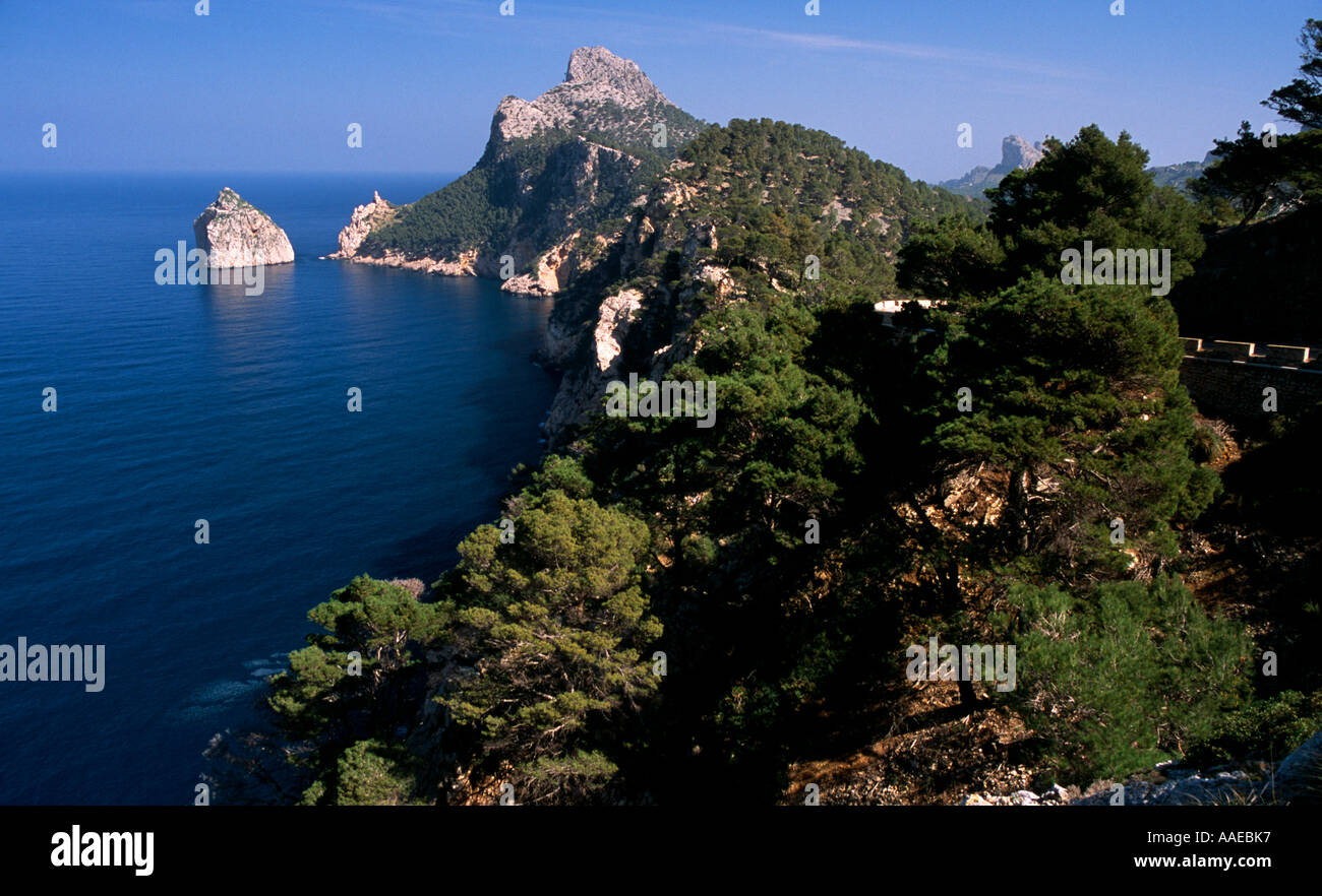 VIEW OF EL COLOMER FROM THE PENINSULA OF FORMENTOR POLLENCA MALLORCA ...
