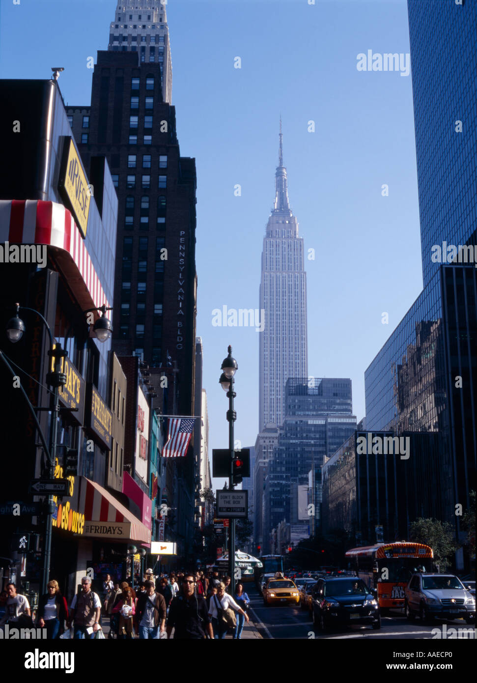 Empire State building from West 34 st, New York Stock Photo - Alamy
