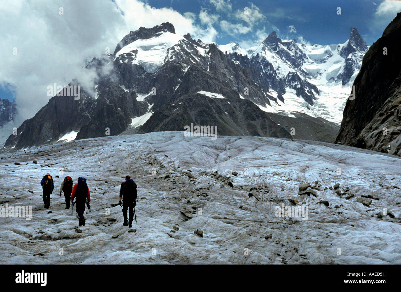 Mer de Glace Chamonix France Mountaineering Stock Photo - Alamy