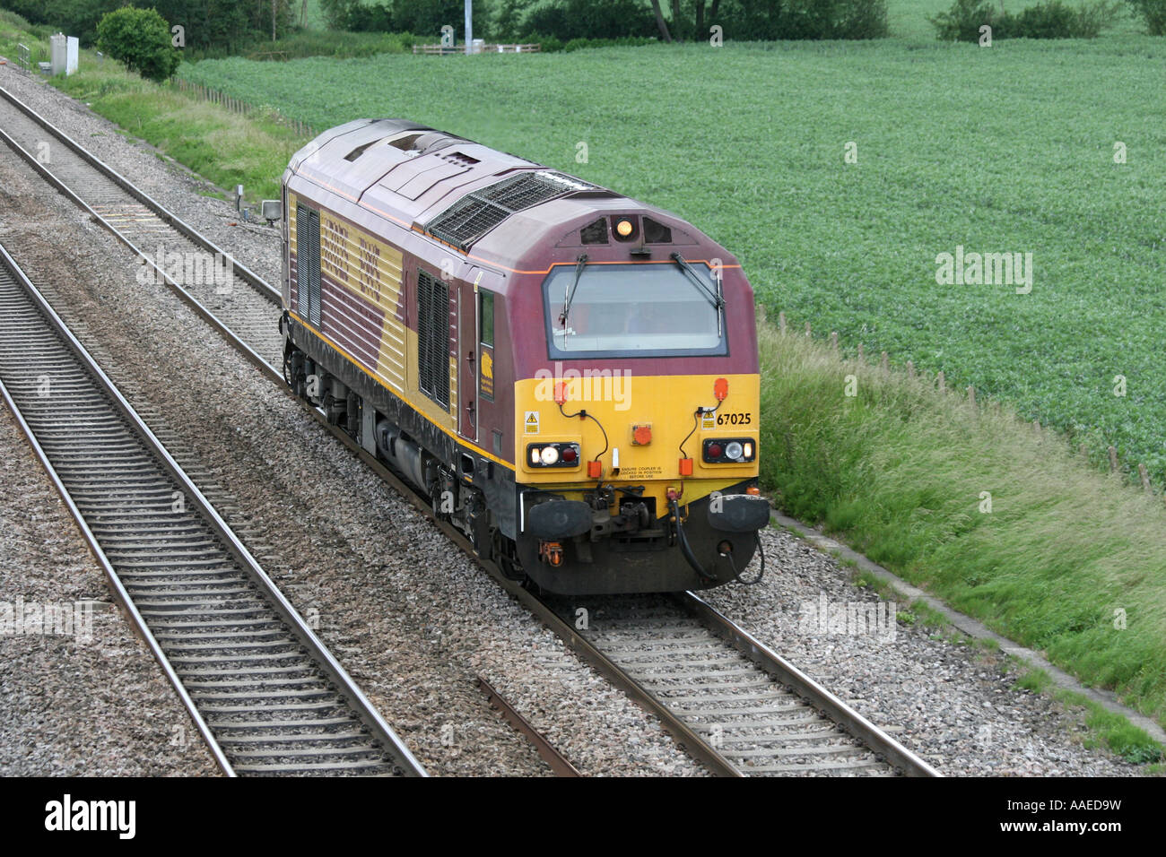 EWS Class 67 Diesel Locomotive passes light engine Stock Photo - Alamy