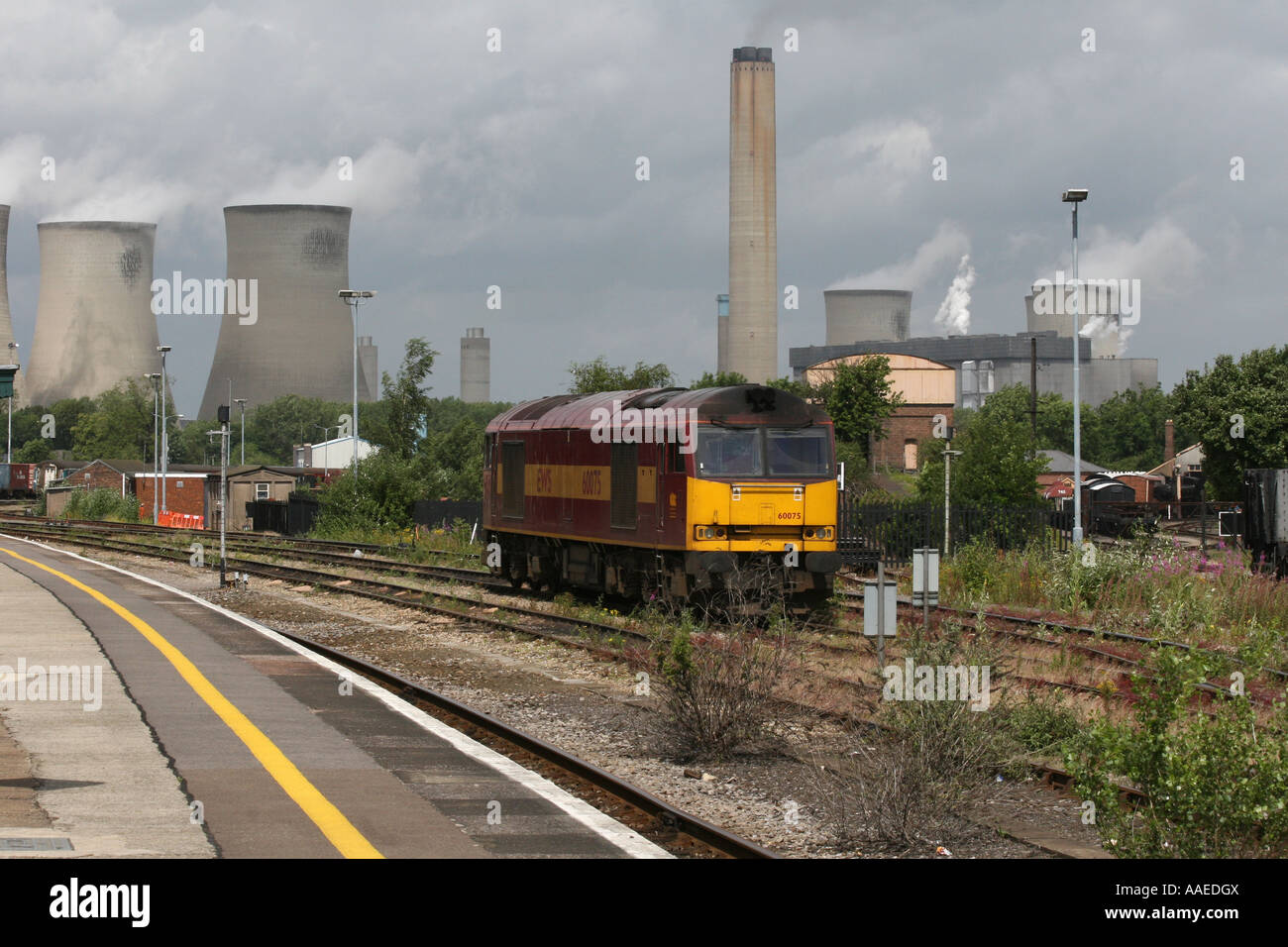 EWS Railway Class 60 Diesel Freight Locomotive at Didcot Station Stock ...