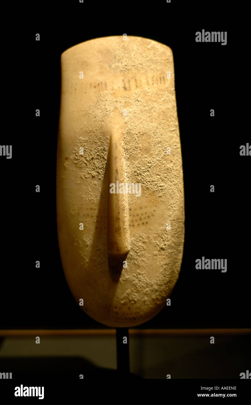 Head of a Large Female Figure Cycladic, 2600 - 2500 B.C. Marble and ...