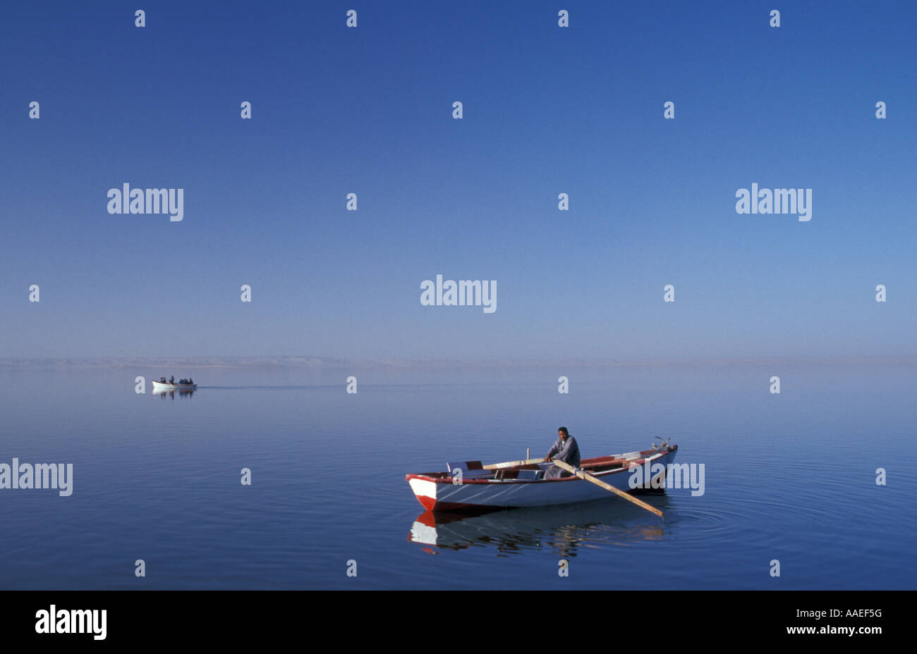 Boating on Lake Qarun, Al Fayoum, Egypt Stock Photo - Alamy