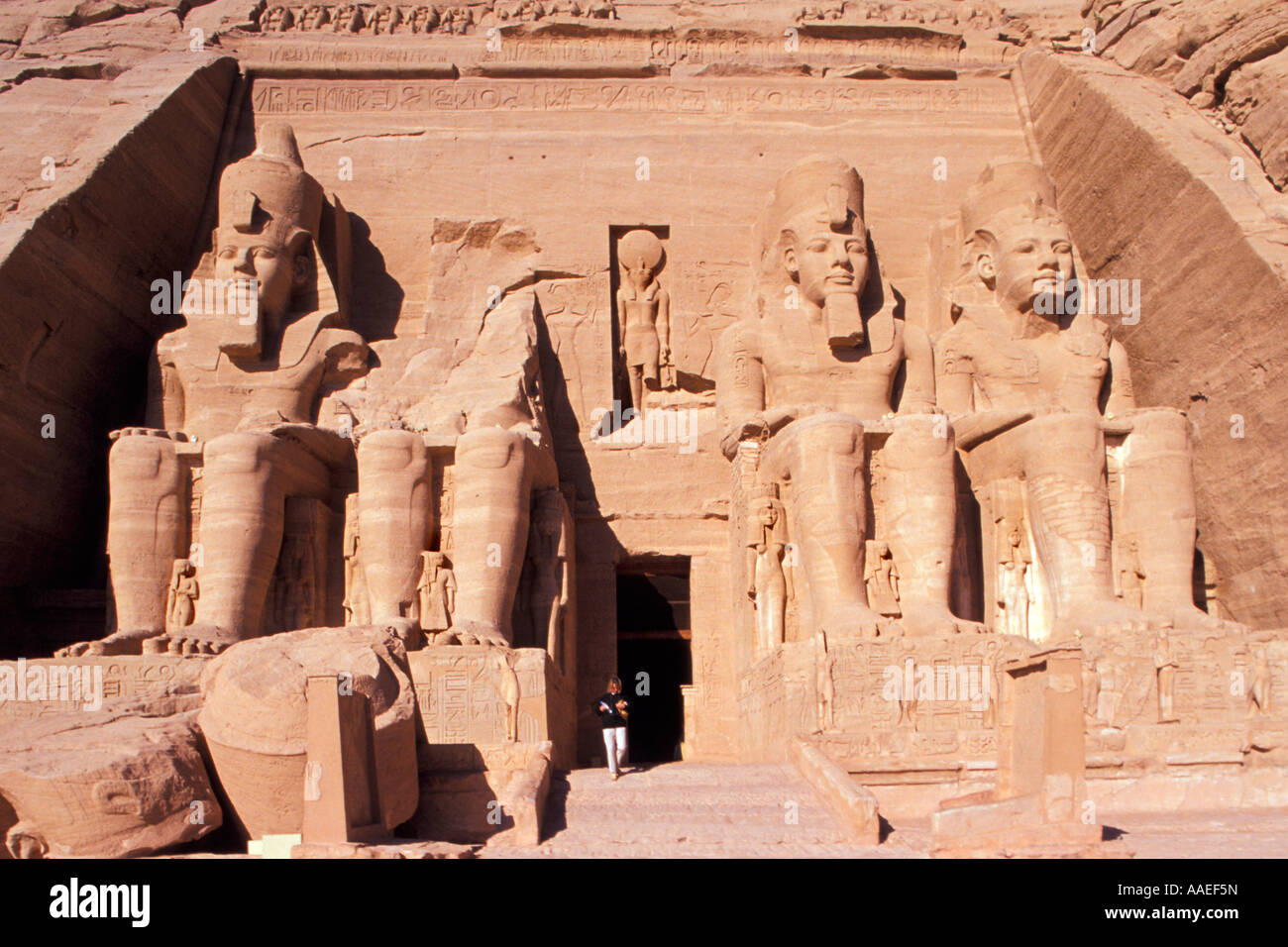 The Colossi of Ramses II, Temple of Ra-Harakhte, Abu Simbel, Egypt ...