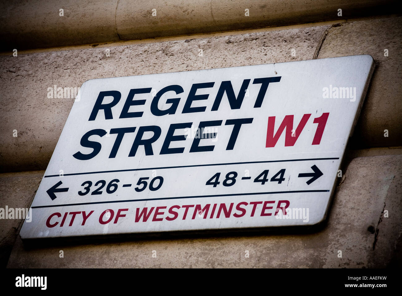Regent Street road sign Stock Photo - Alamy