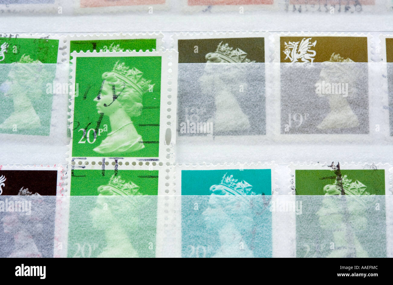 Collection of stamps Stock Photo - Alamy