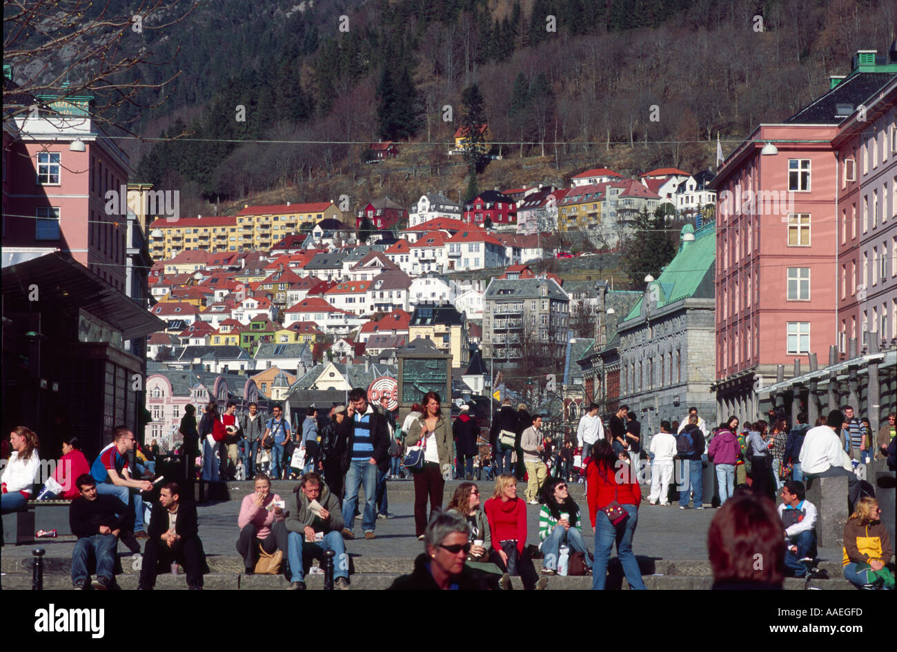Bergen city centre Stock Photo - Alamy