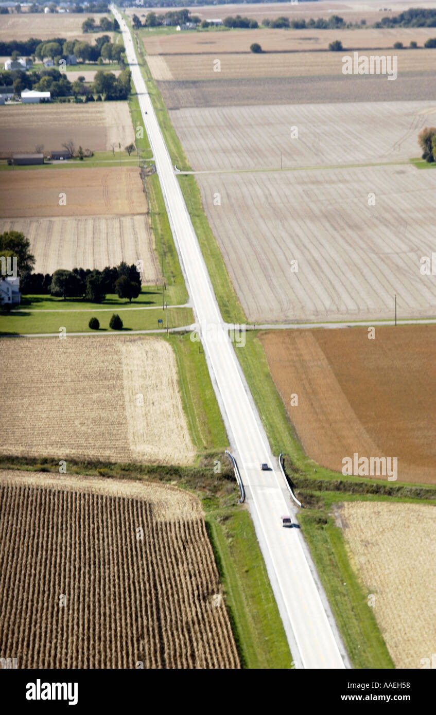 Aerial view of road Stock Photo - Alamy