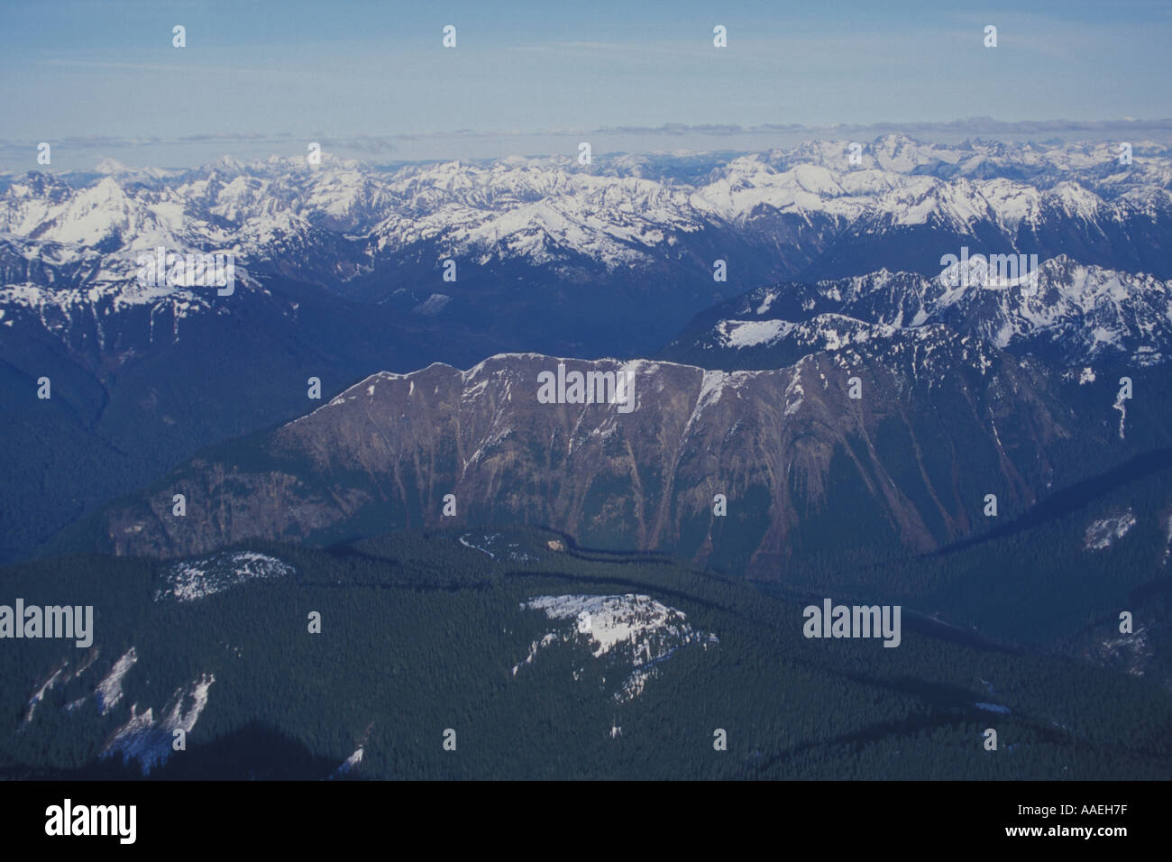 Aerial of Northern Cascade Range Washington Stock Photo - Alamy