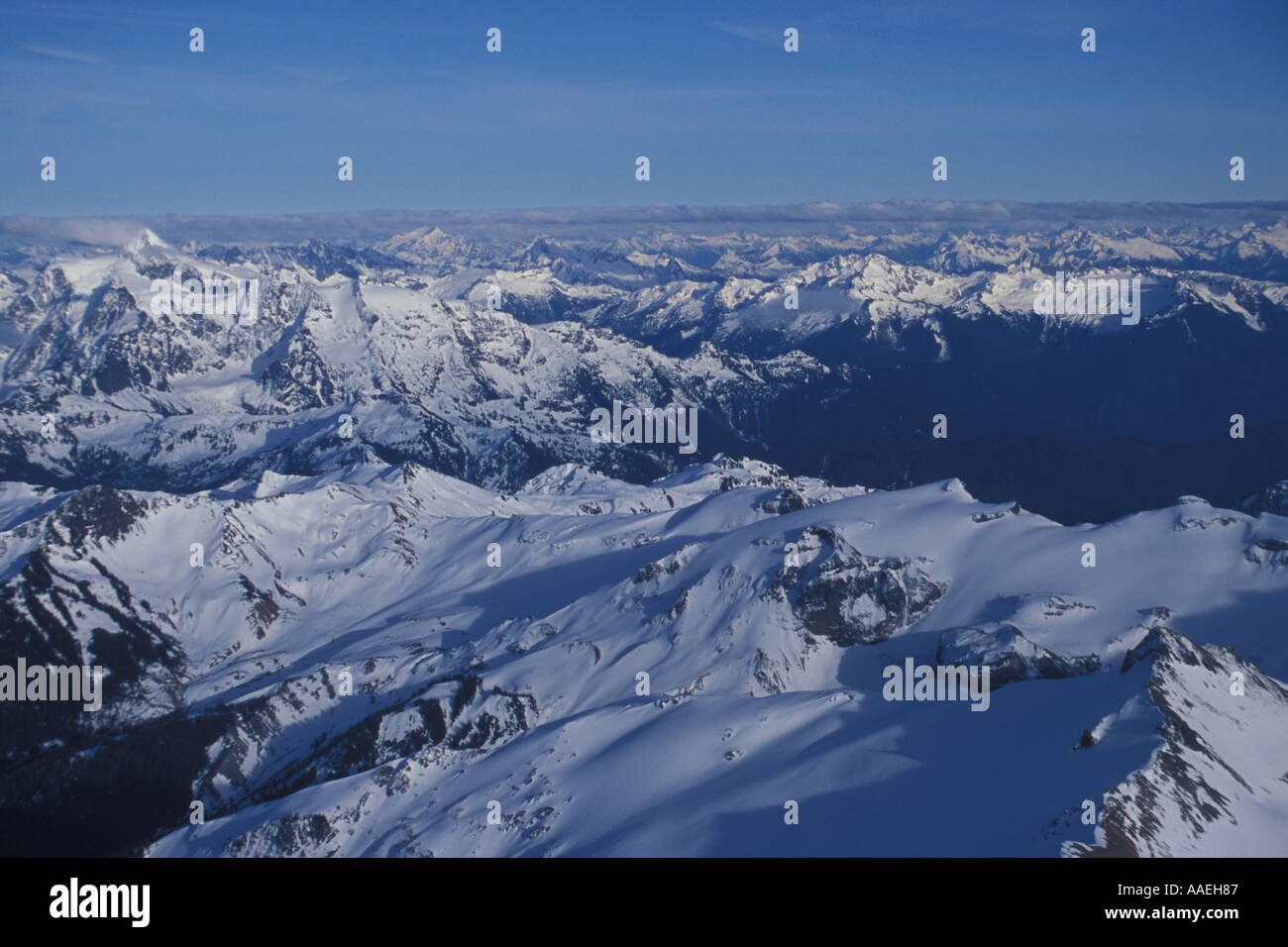 Aerial of Northern Cascade Range Washington Stock Photo - Alamy