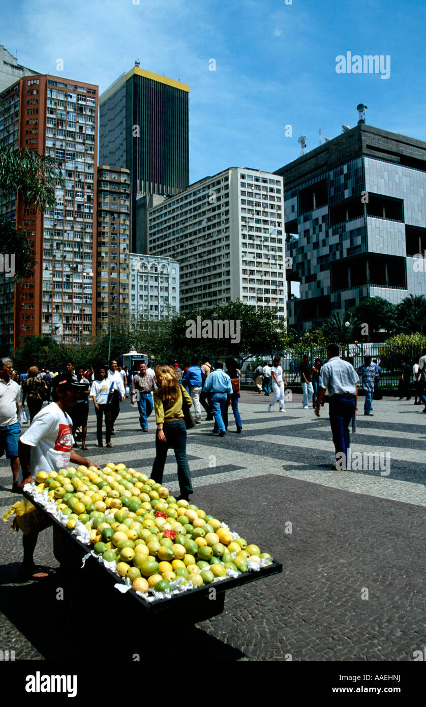 Selling fruits in central Rio de Janeiro Brazil Stock Photo - Alamy