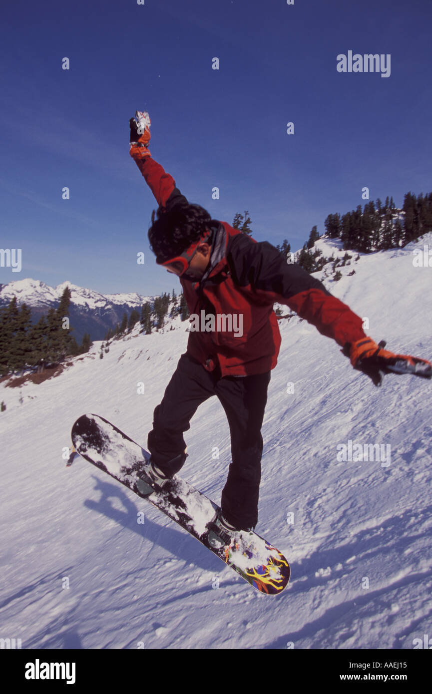 Snowboarding jump mountains hi-res stock photography and images - Alamy