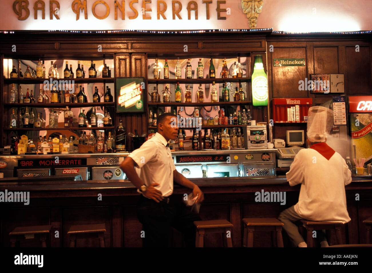 Monserrate Bar Old Havana Cuba Caribbean Stock Photo - Alamy