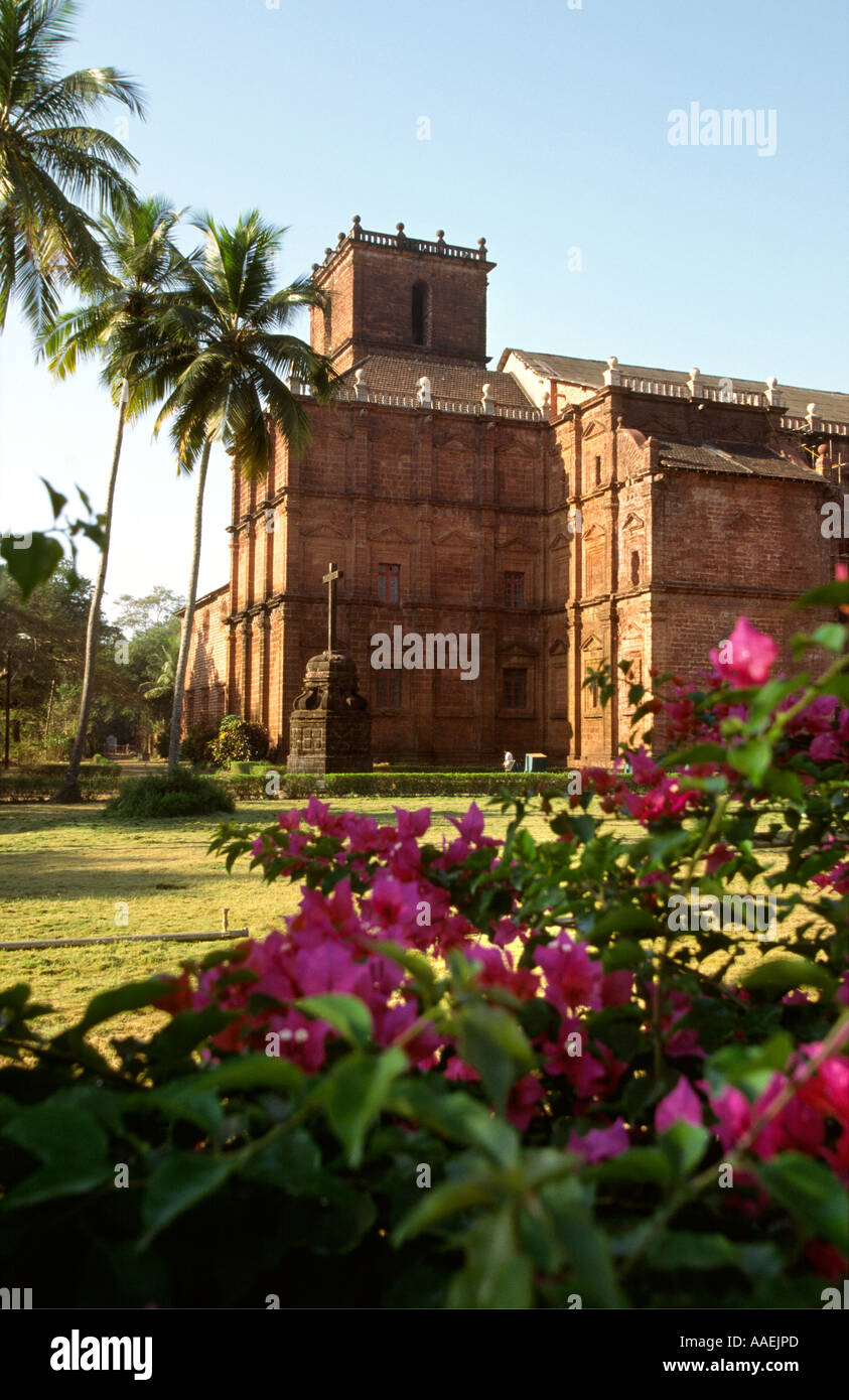 India Old Goa colonial era religion Basilica of Bom Jesus Stock Photo ...