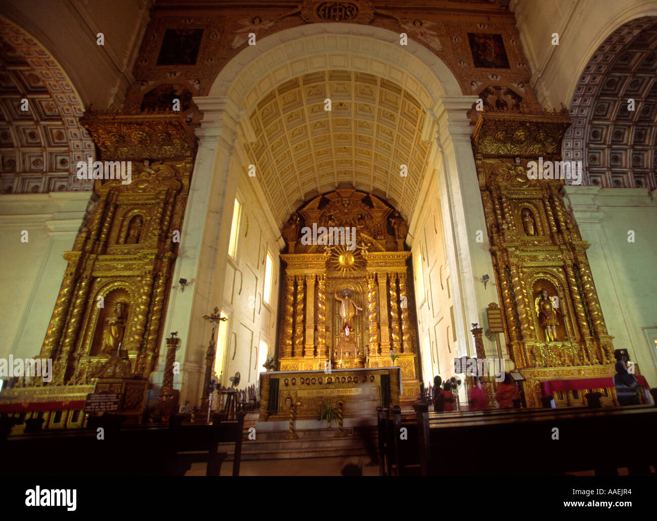 India Old Goa colonial era religion Basilica of Bom Jesus interior ...