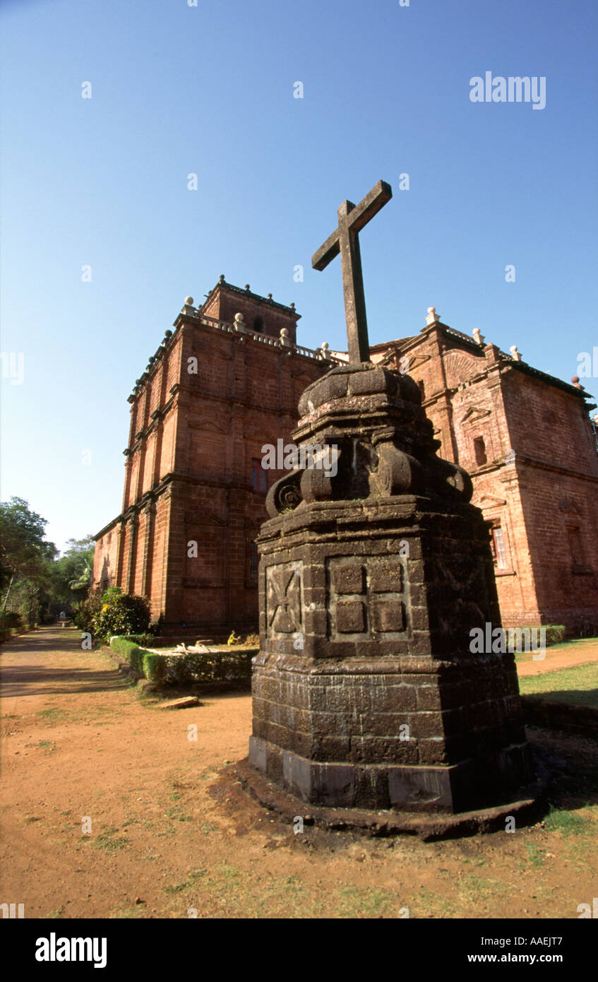India Old Goa colonial era religion Basilica of Bom Jesus Stock Photo ...